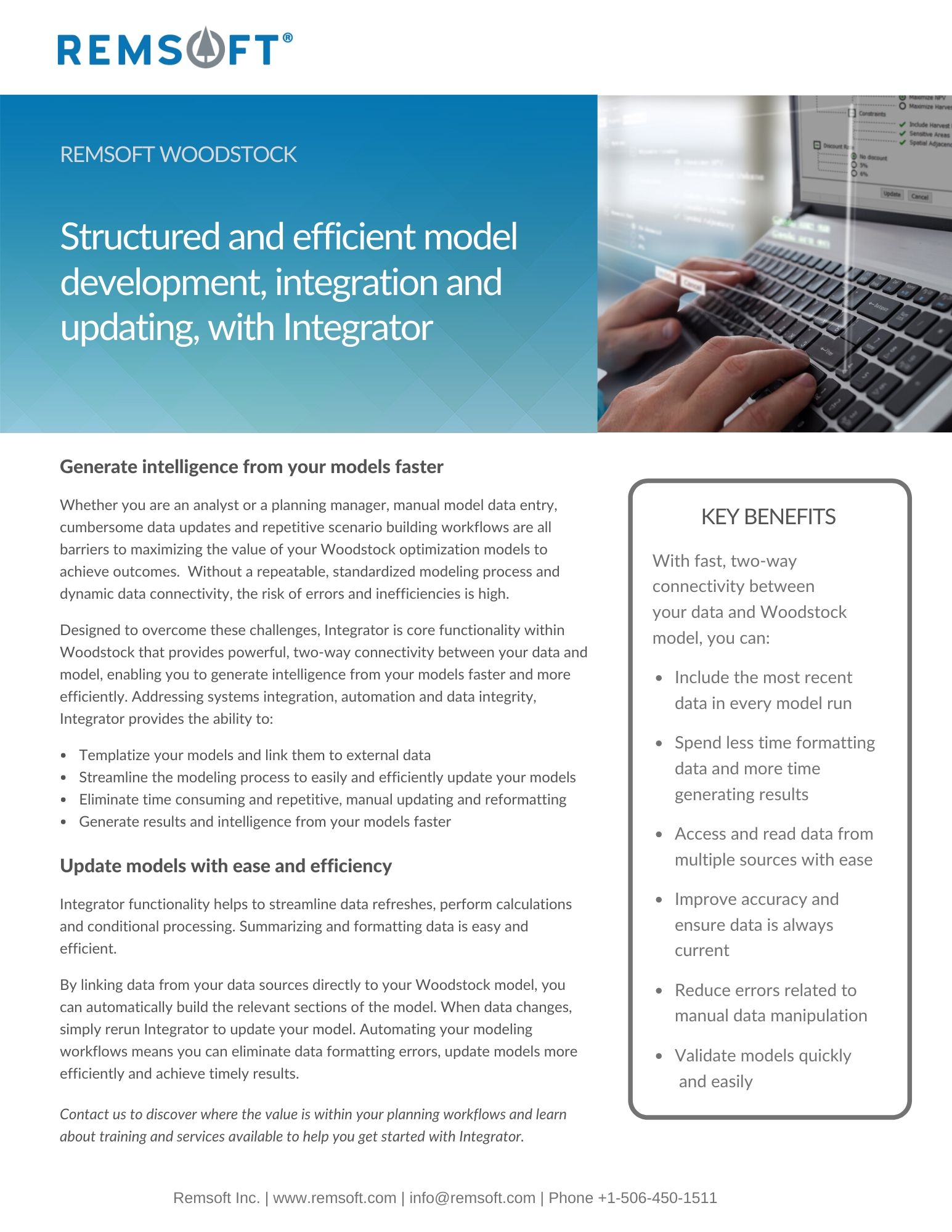 Woodstock Integrator Automating Integrating Modeling Workflows