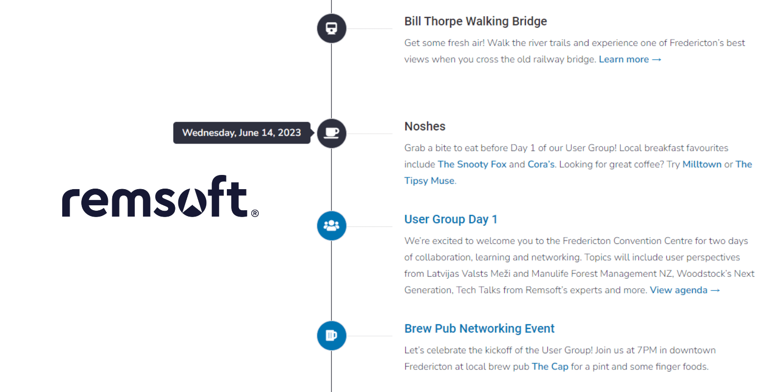 Plan your #RemsoftUG23 week - Remsoft
